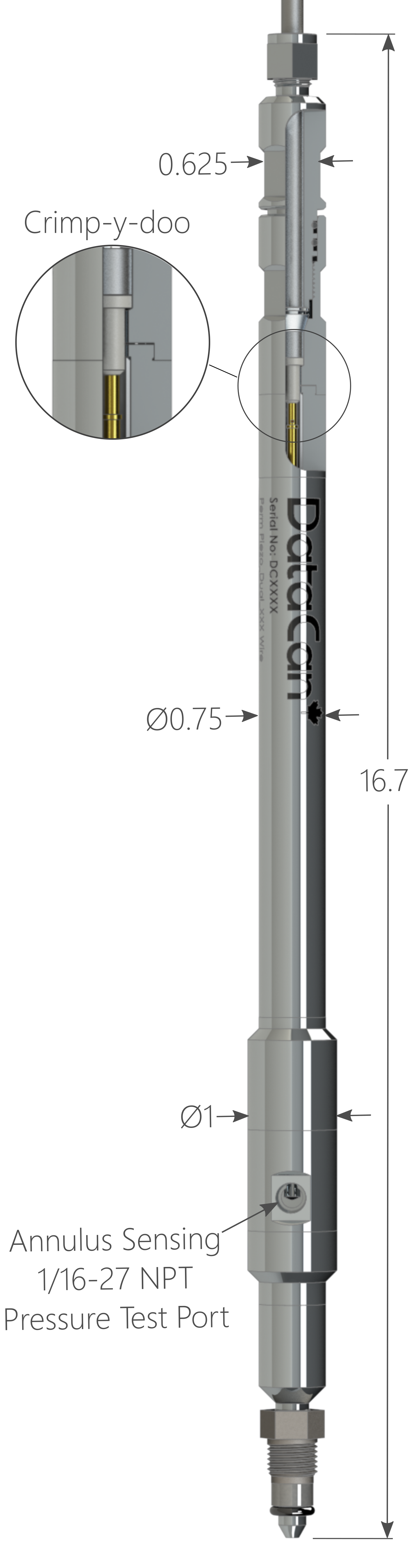 DataCan 1.0" Dual Piezo